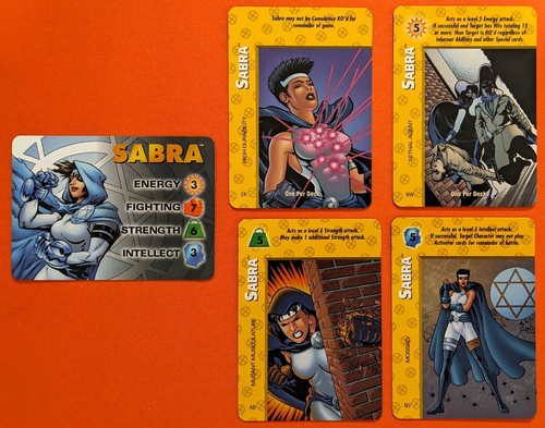 Marvel OVERPOWER SABRA LOT X-MEN character +4 sp High Durability Lethal ...