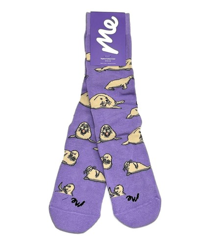 meUNDIES unisex FUNNY crew socks Ocean Shark Sea Lions SOFT Cotton Flat ...
