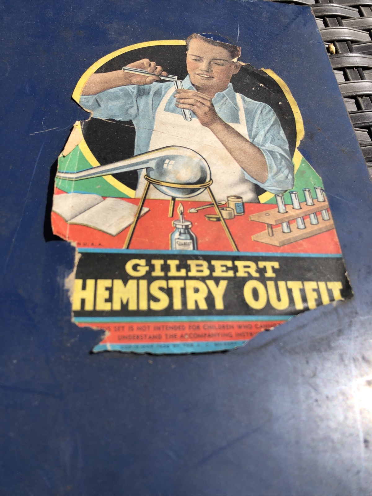 VIntage Gilbert Chemistry Set Blue Metal Case | eBay