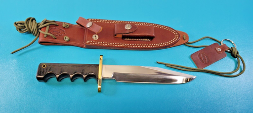 Randall Knives Model 14 Attack Knife + Sheath + Stone & Key Chain 14-7. ...