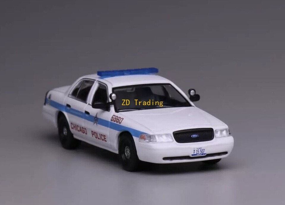 ZD 1:64 596 Police Crown Victoria CV EN114 Sedan Model Diecast Metal ...