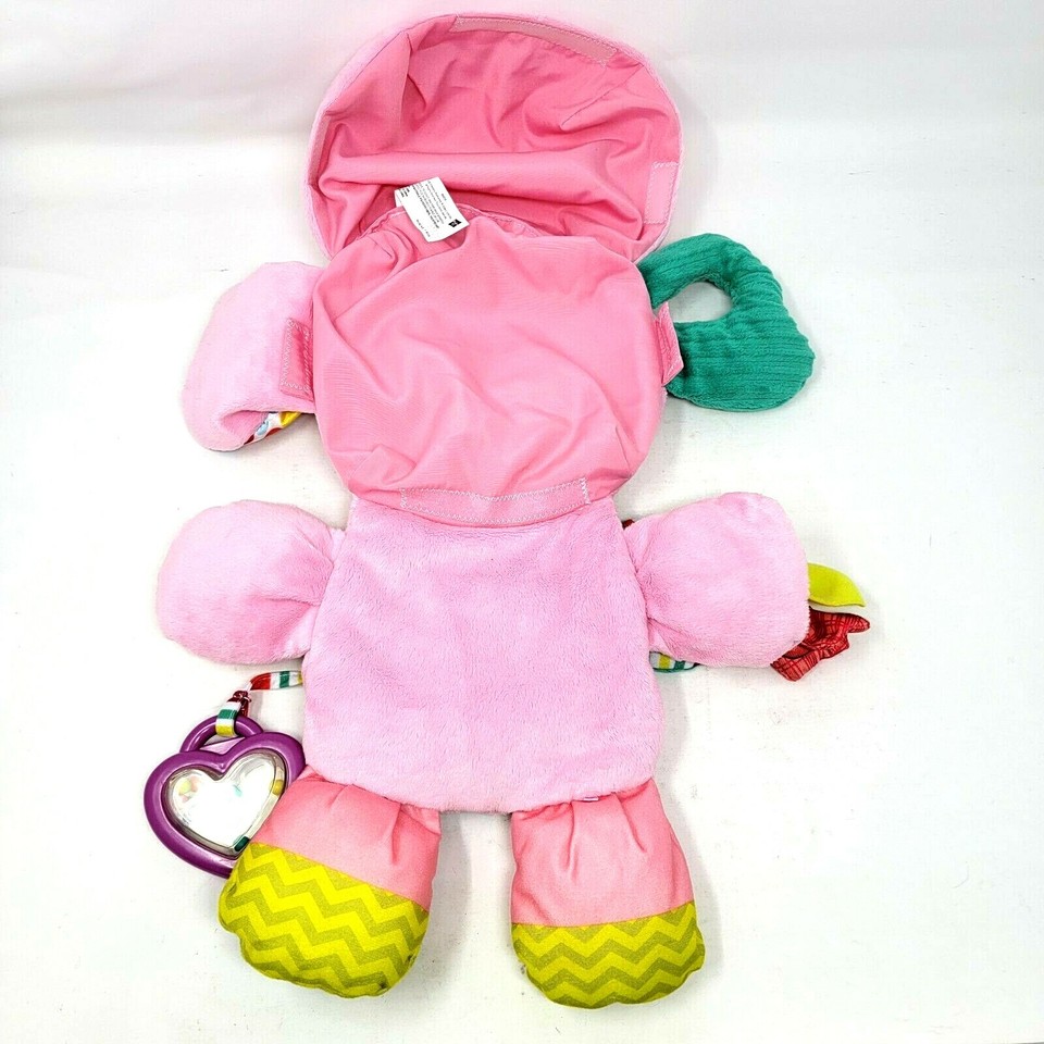 Playskool Fold ‘n Go Elephant Stuffed Animal Tummy Time Pink Baby Child ...