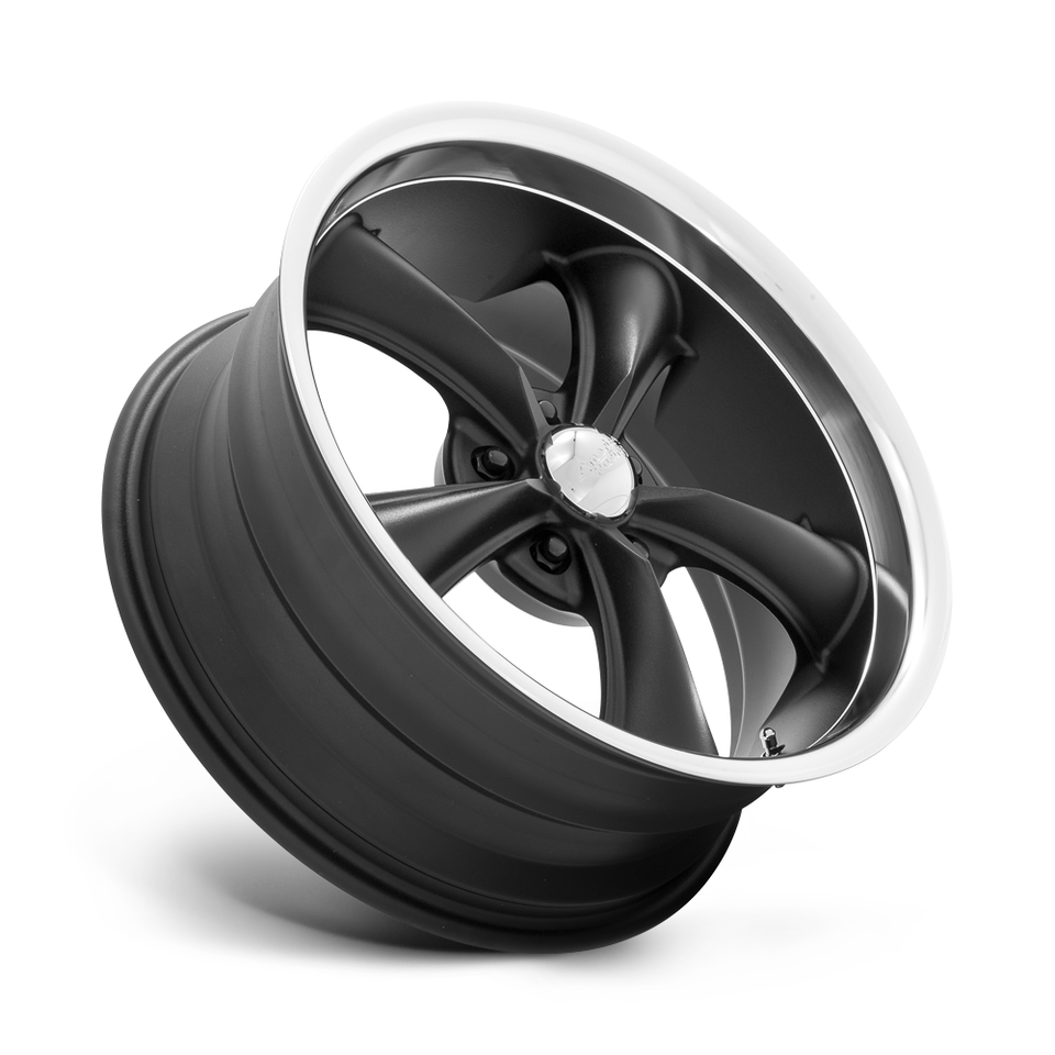 Set 4 American Racing Vintage VN338 Boss TT 20x8.5 5x5 Black Wheels 20 ...