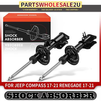 2x Front Left & Right Side Shock Absorber for Jeep Compass Renegade ...