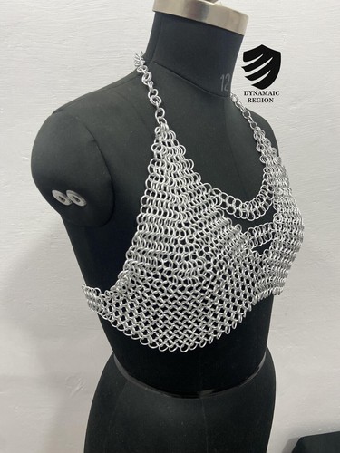 Chainmail Bra, 10 mm Aluminum Butted Lightweight Chainmail Bra Larp and ...