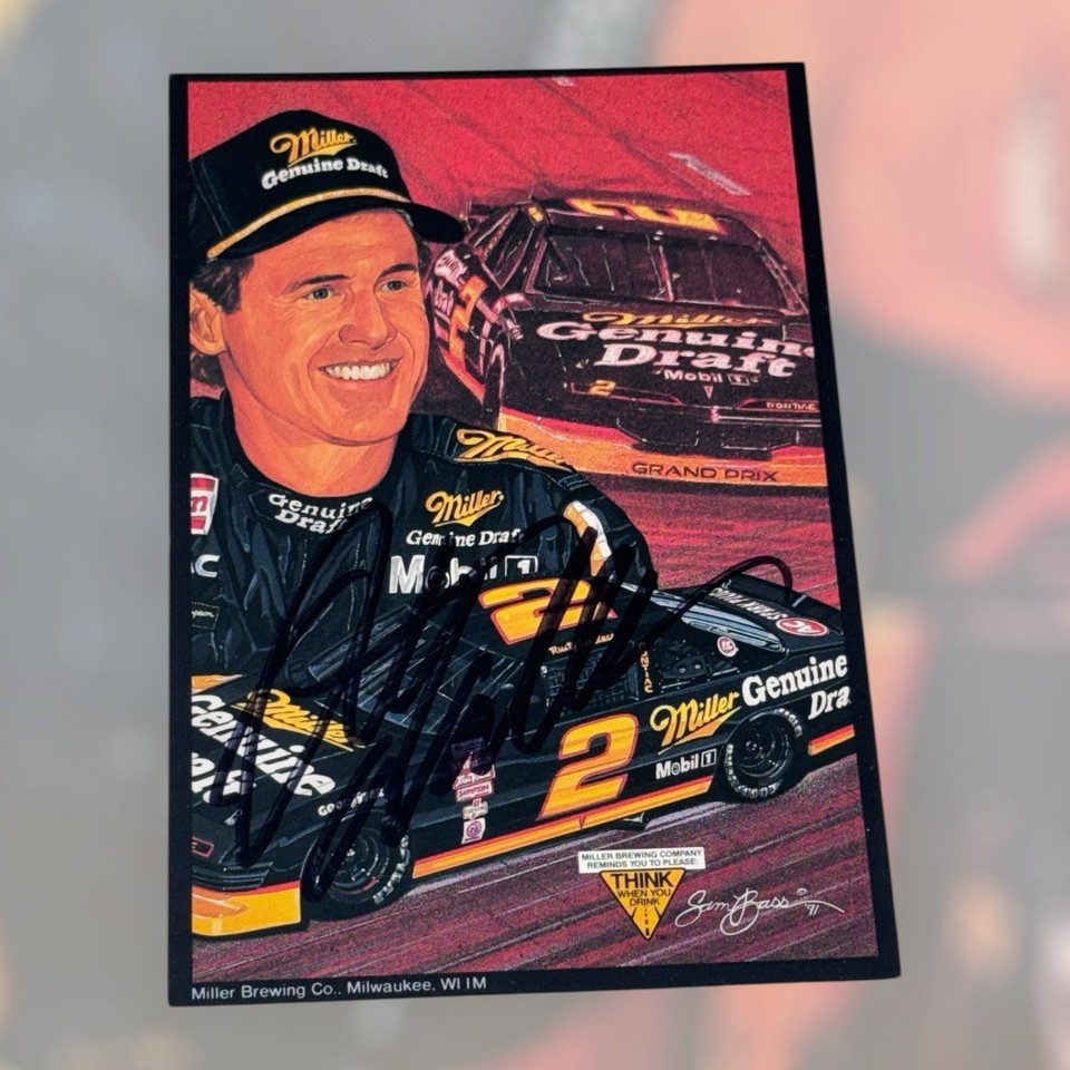 Rusty Wallace signed NASCAR WINSTON CUP photo MILLER GENUINE DRAFT SAM ...