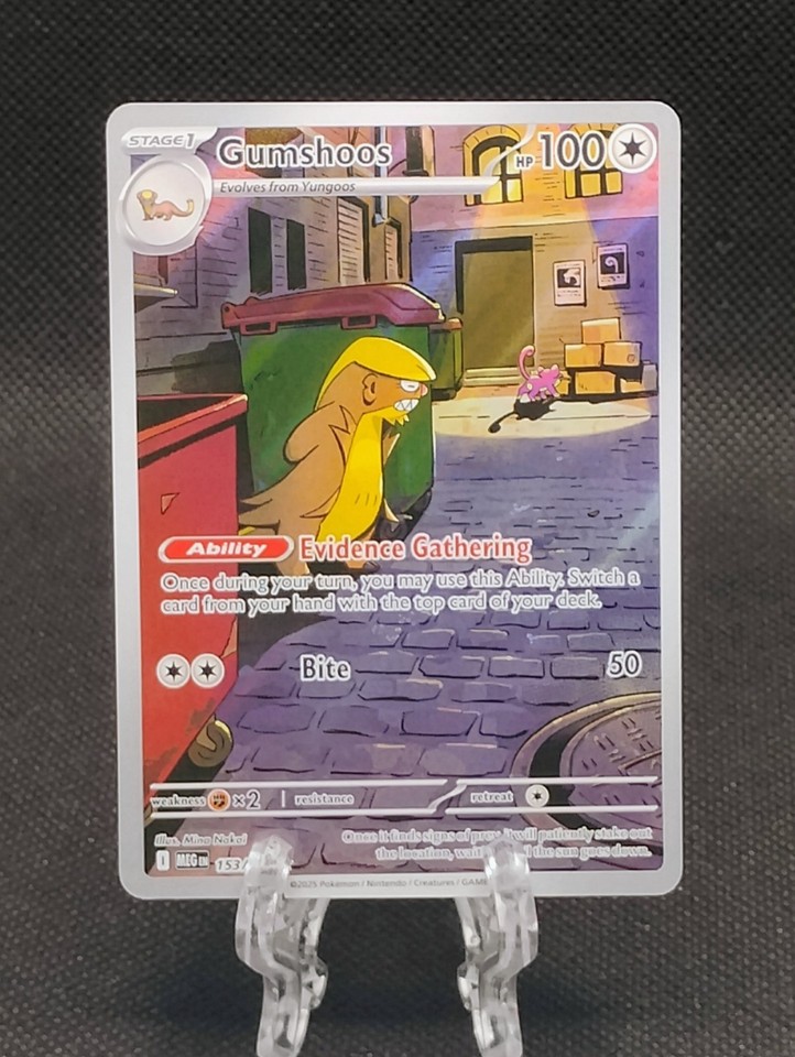 Pokemon Mega Evolution Gumshoos 153/132 Illustration Rare IR NM Full ...