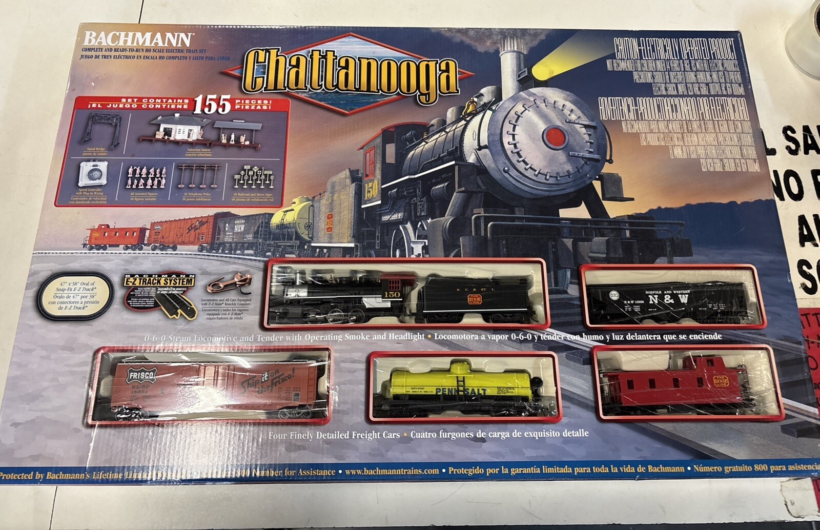 BACHMANN HO CHATTANOOGA NC & STL THE DIXIE LINE TRAIN SET Steam Engine ...