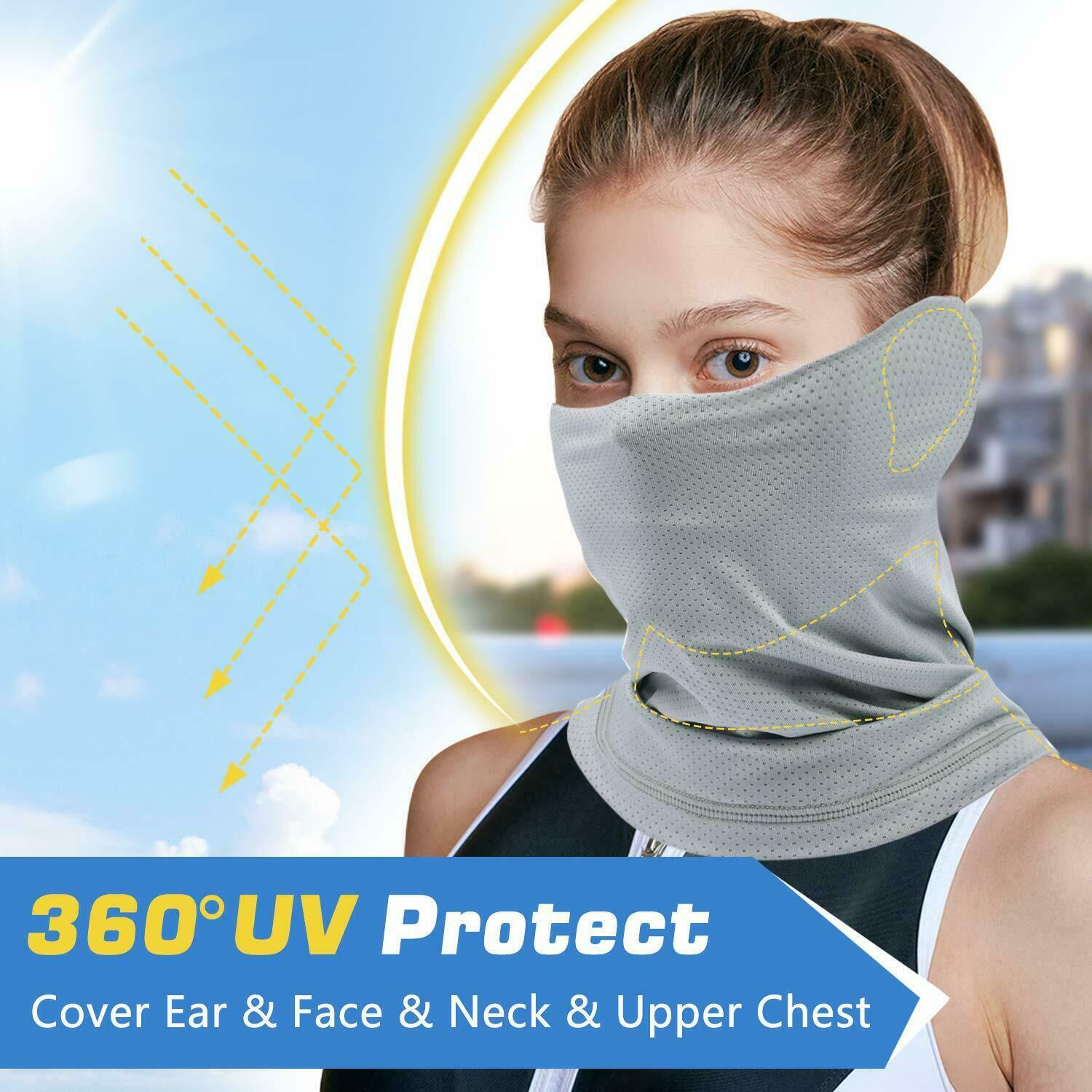 Summer Cooling Neck Gaiter Sun Shield Face Mask UV Protector Bandana ...