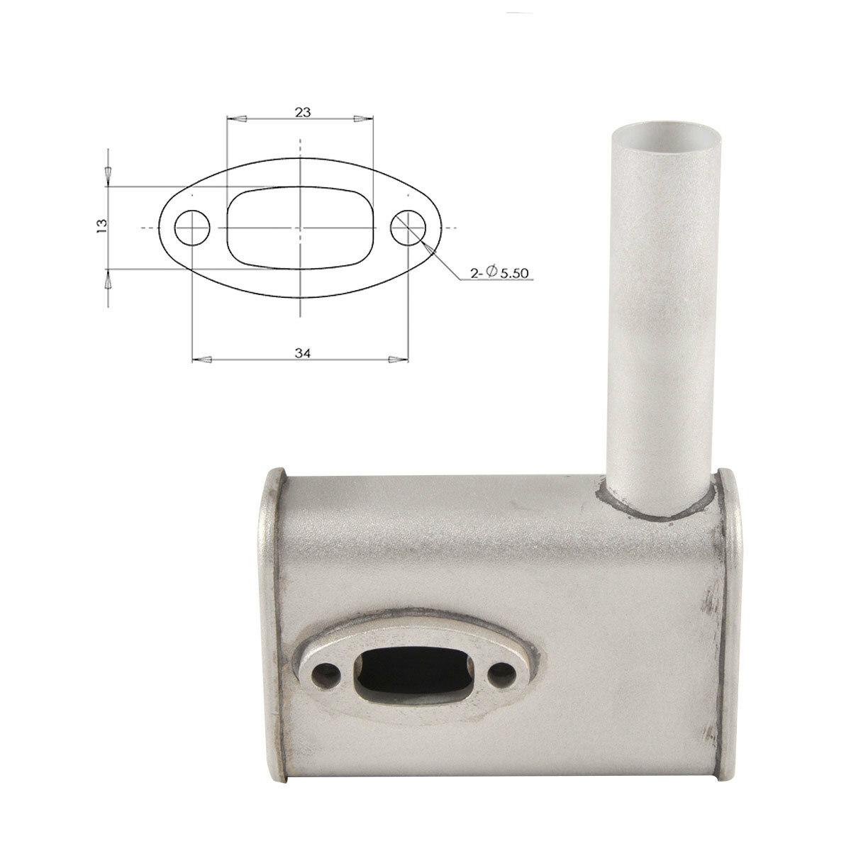 Échappement latéral moteur à essence DLE 30CC monocylindre deux temps ...