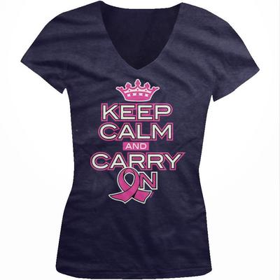 Keep Calm Carry On Breast Cancer Awareness Support Cure Pink Ribbon ...