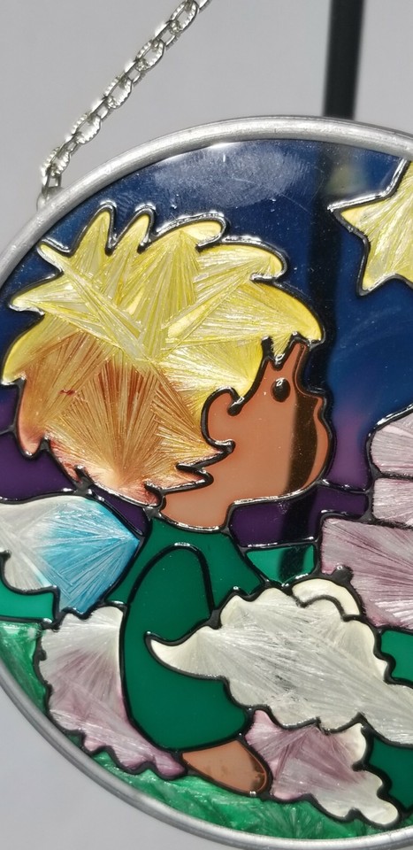 Small Stained Glass Little Boy Angel Sun Catcher | eBay