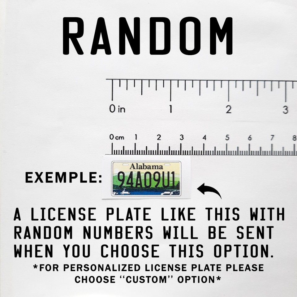 RC 1/10 USA STATES License Plate Scale Sticker American Number Plates ...