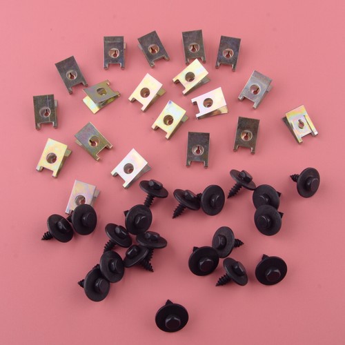 40pcs Car Body Panel Fender Fastener Kit Hex Bolt U-Nut Clip Screw Fit ...