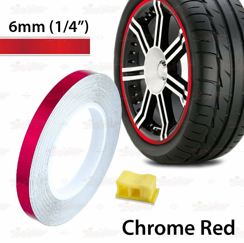 1/4" 6mm PIN STRIPE Car Wheel Rim TAPE Decal Vinyl Sticker with Tool ...
