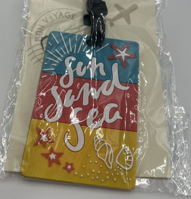 Sun Sand Sea LUGGAGE TAG ~ Travel Suitcase ID, Suitcase Label, Gym Bag ...