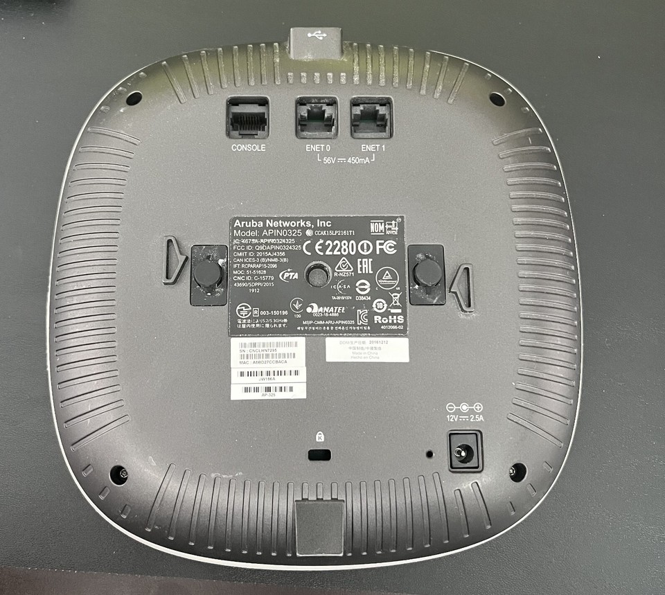 Aruba Networks AP-325 Wireless Wi-Fi 5 Access Point - White | eBay