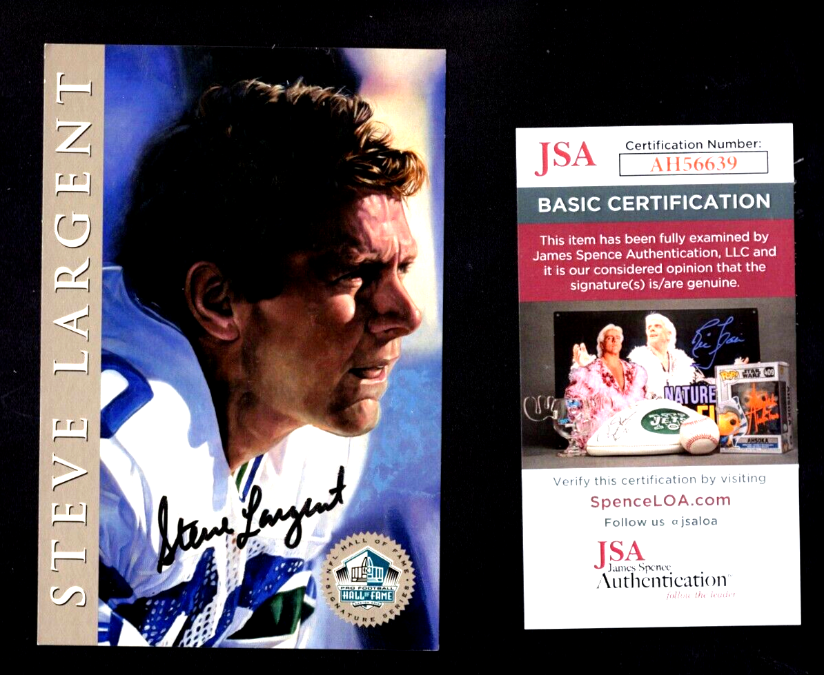 Steve Largent Auto Signed #'d HOF Signature Series Card/ NFL FOOTBALL ...