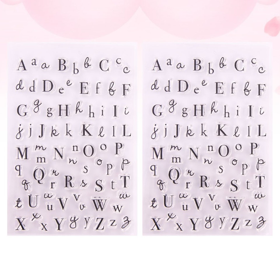 2 PCS Detachable Character Stamp Clear Stamps for Making Journaling ...