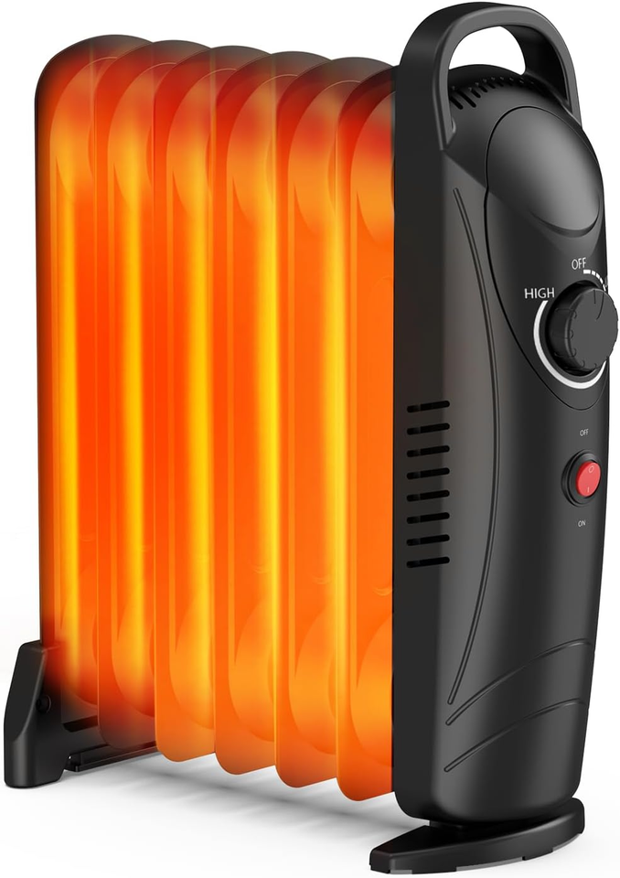 Oil Heaters for Indoor Use, 700W Radiator Heater, Overheat Protection ...