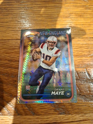 2024 Topps Chrome Drake Maye Rc Refractor Prizm New England Patriots | eBay