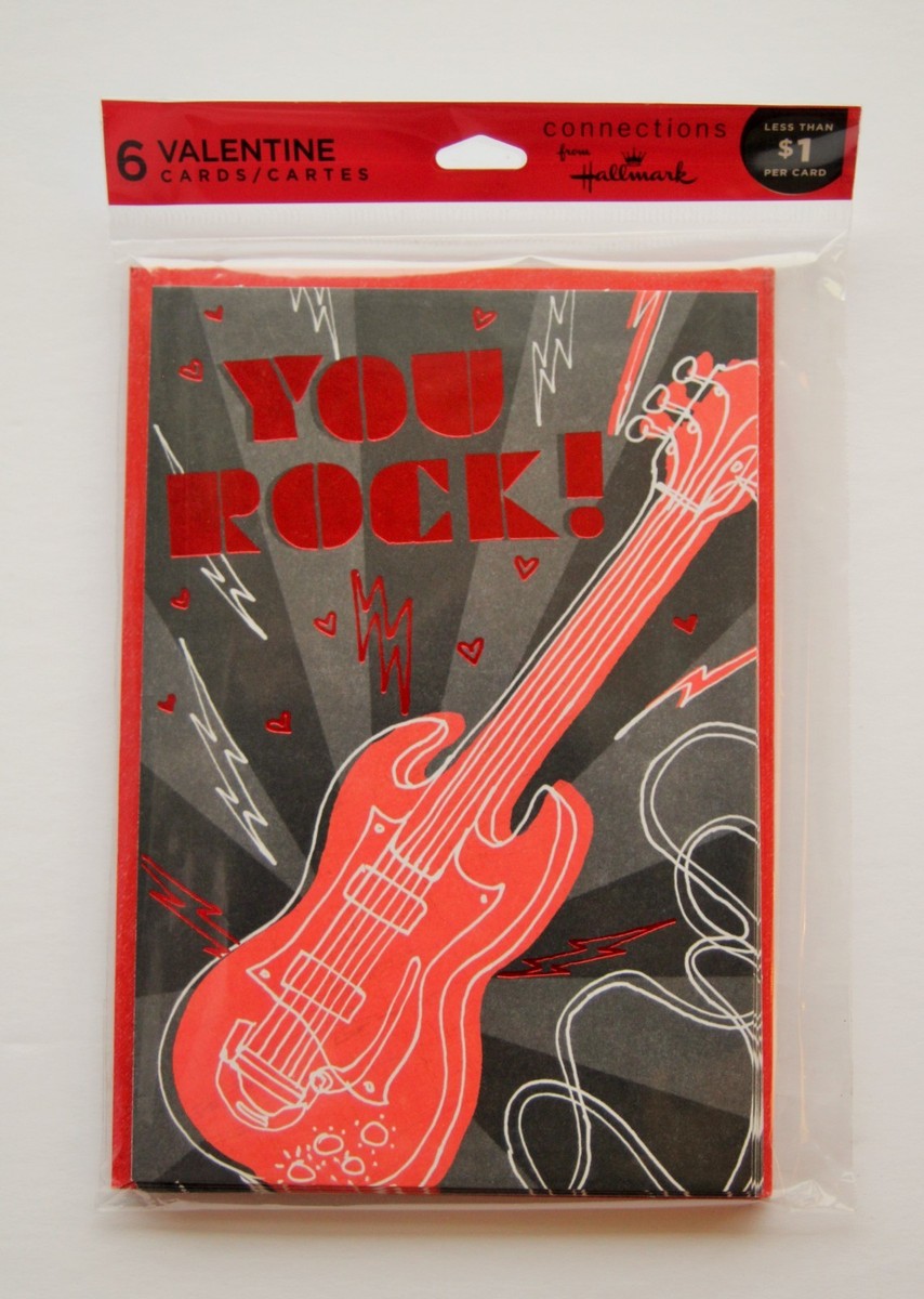 You Rock Guitar Valentine Template