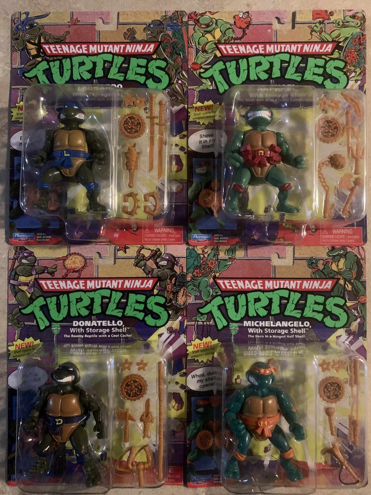 teenage mutant ninja turtles storage shell set of 4 | eBay