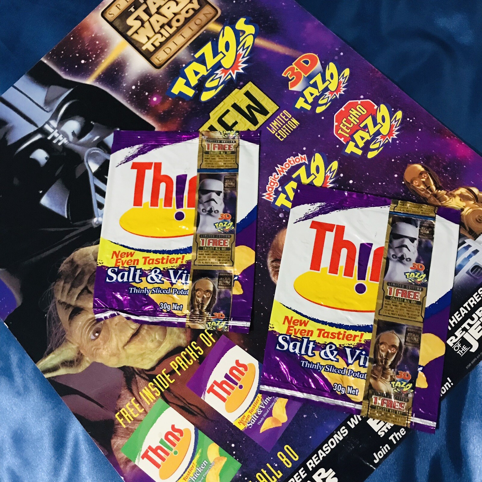 Star Wars Tazo STORE Display Promotional Advertising Poster & Chip ...