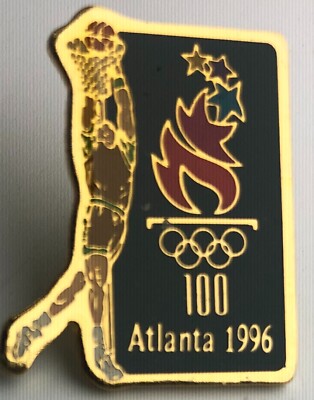 Olympic Basketball 1996 Atlanta 100 Anniversary Collector Pin Pinback ...