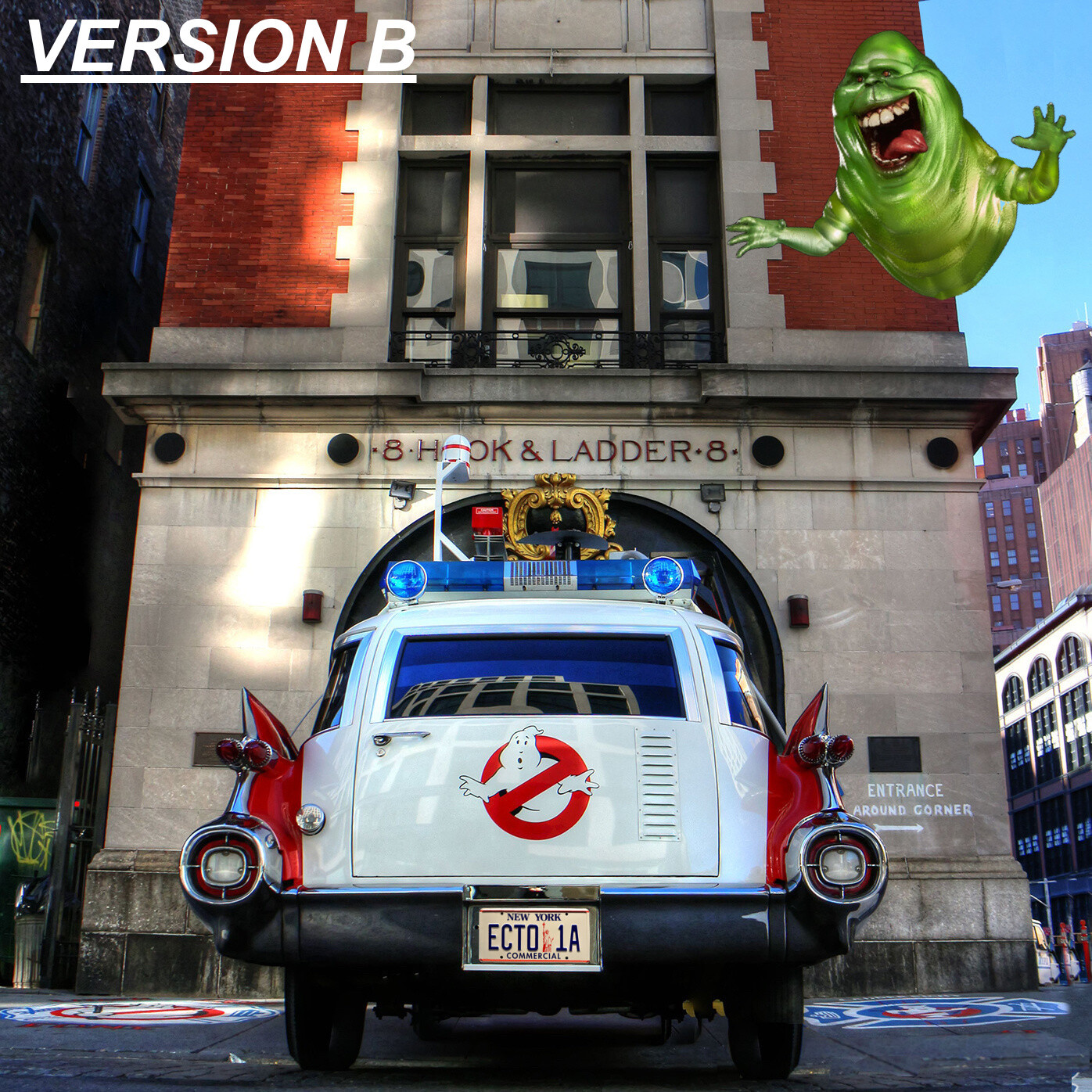 1/6 Ghostbusters Backdrop 15"x15" - For 1/6 Peter Venkman Raymond Egon ...