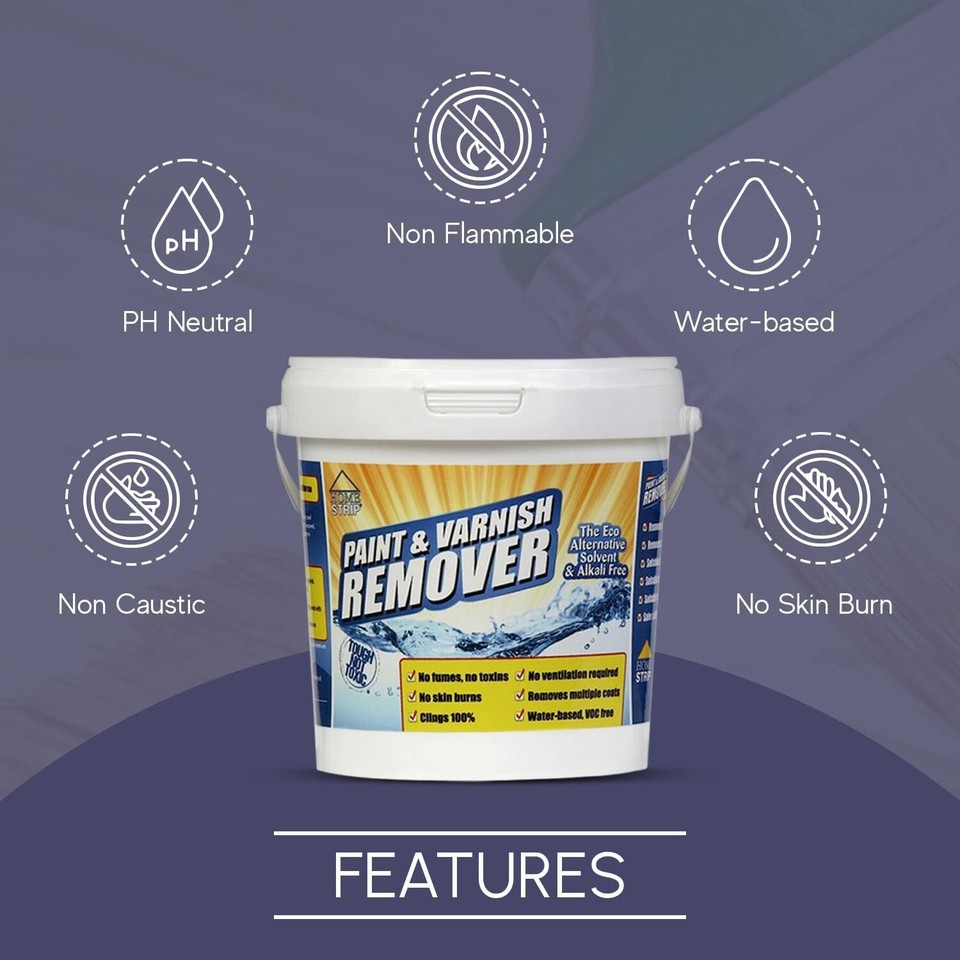 Home Strip Paint & Varnish Remover Paint Stripper, Wood, Plaster ...