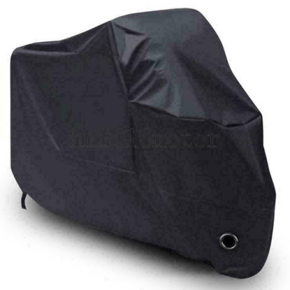 XL Black Standard Street Motorcycle Cover Scooter Moped All Weather ...