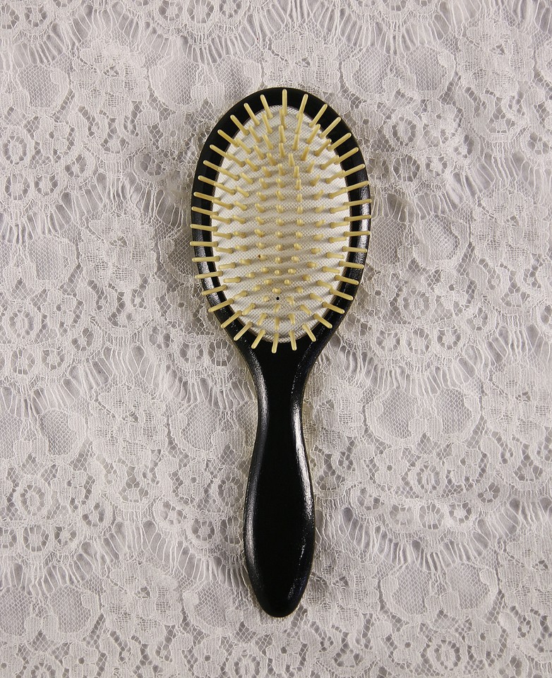 Wooden Hair Brush Handmade Abstract Natural Decoupage Wood Comb Bamboo ...