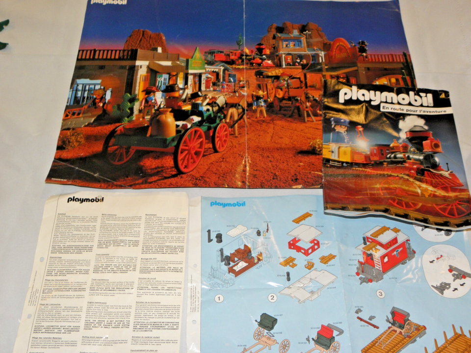 Playmobil Western Train w/ Track & Transformer Excellent 4034 4354 4355 ...