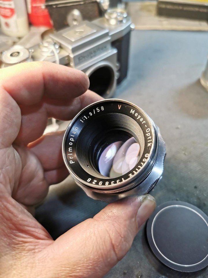 Vintage Primoplan Meyer-Optik Gorlitz f1.9 58mm Red V German Lens M42 ...