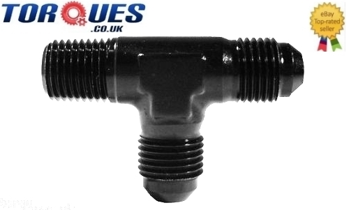 AN -6 (AN6) Tee Piece 1/4" NPT Adapter On The Run Black | eBay UK