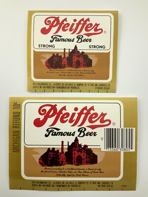 Pfeiffer Famous Beer Label G Heileman BRG Michigan Refund 10c AA913 | eBay