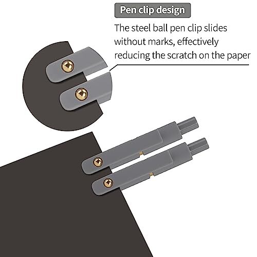 Gel Pens, 6 Pcs 0.5mm Quick Dry Black Ink Pens Fine Point Smooth ...