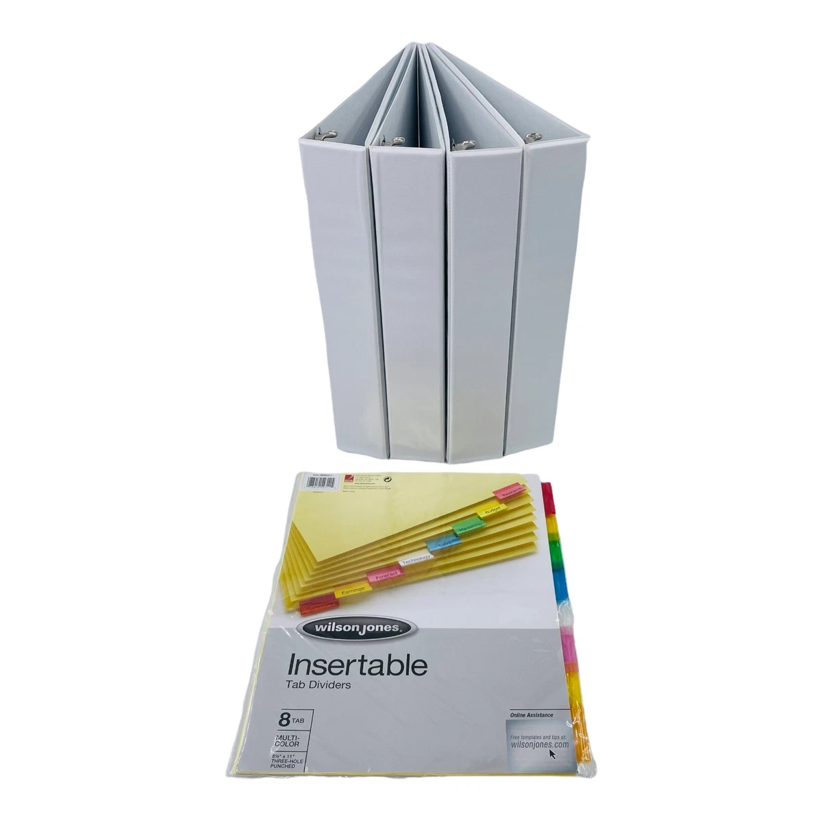 Wilson Jones Insertable Tab Dividers Template