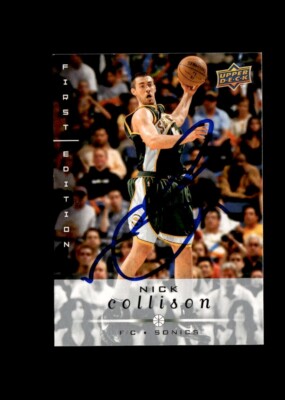 Nick Collison 2008-09 Upper Deck Sonics authentic autographed card | eBay