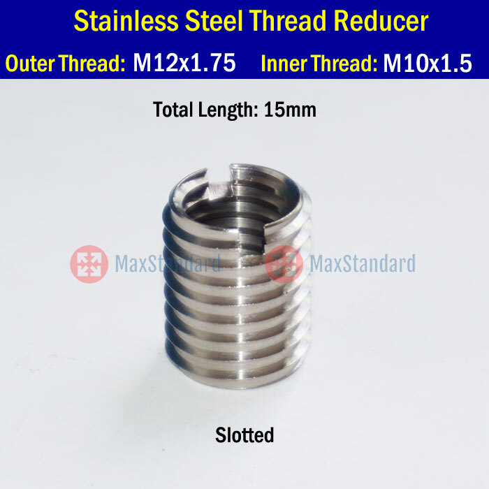 Thread Reducer Fitting Male M12 Female M10 x1.0 x1.25 x1.5 x1.75 ...