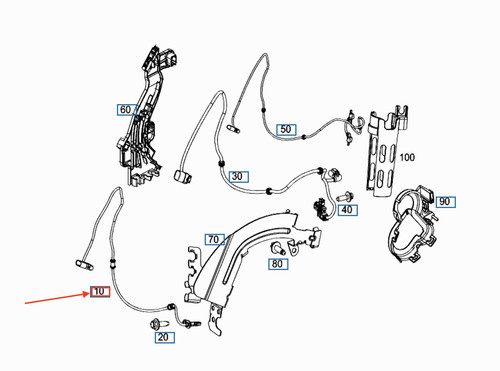 MERCEDES-BENZ C W205 REAR ABS WHEEL SPEED SENSOR A2059058503 ORIGINAL ...