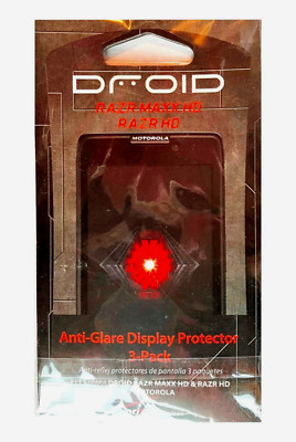 Verizon Display Protector 3 Pack Fits DROID RAZR MAXX HD - MOTOROLA NIP ...