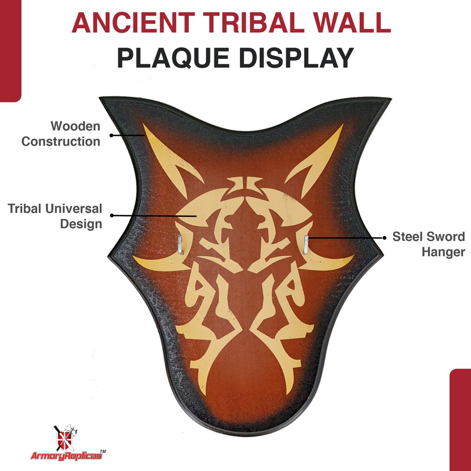 UNIVERSAL WALL DAGGER SWORD MEDIEVAL PAINTED DISPLAY PLAQUE W/ HARDWARE ...