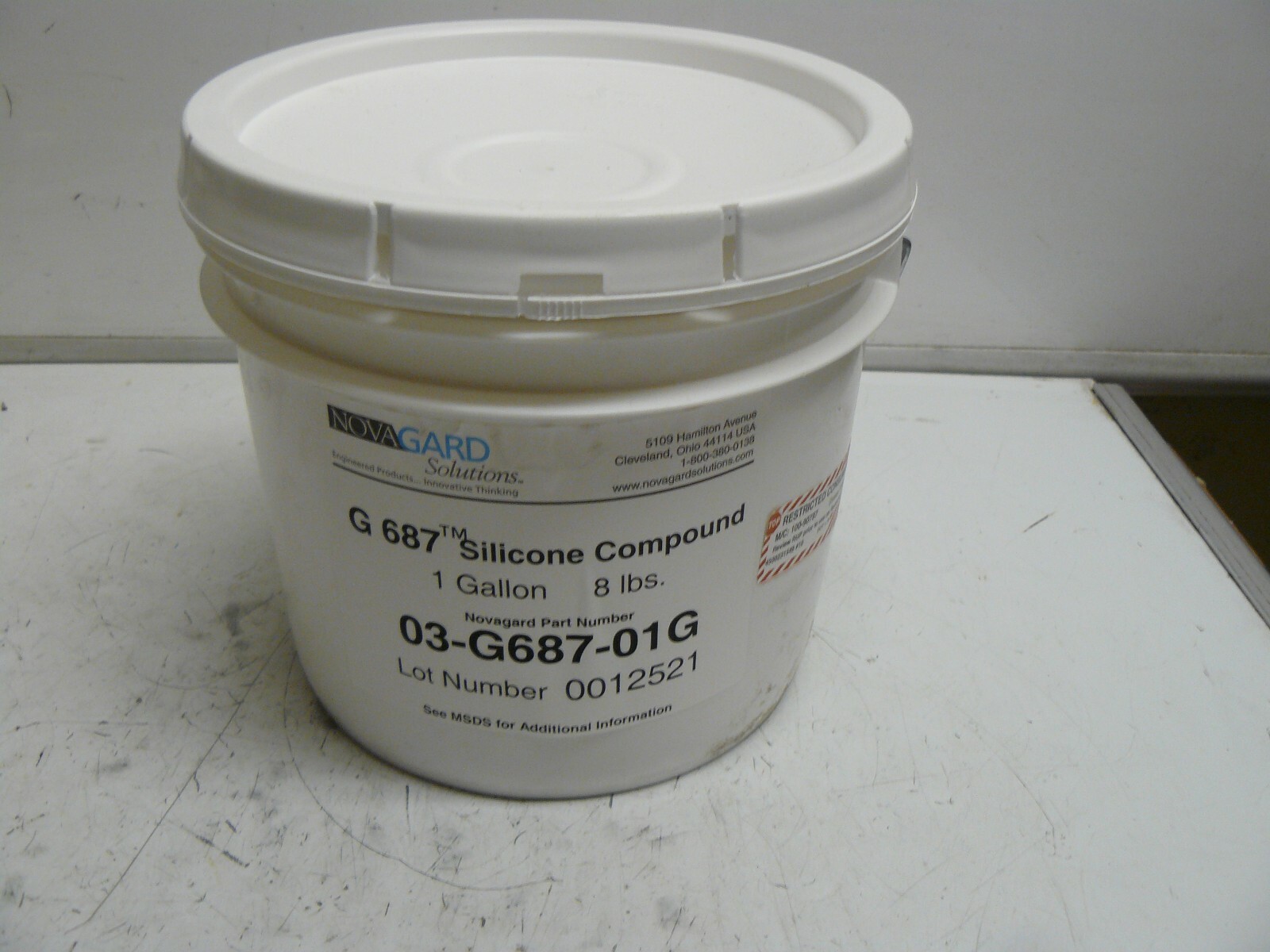 NOVAGARD SOLUTIONS G 687 SILICONE COMPOUND 1 GALLON 8 LBS 03-G687-01G ...