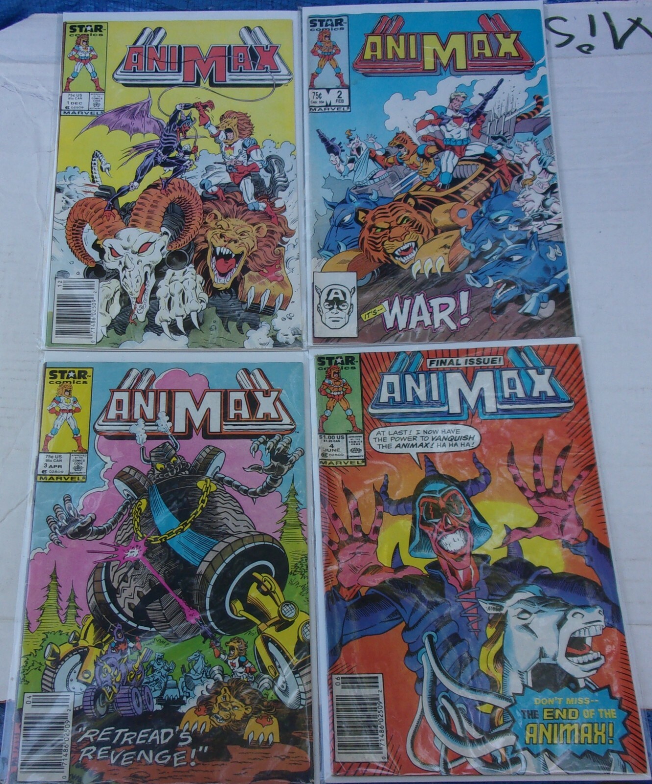 Marvel Star Comics Animax Complete Series Set Full Run Lot # 1 2 3 4 ...