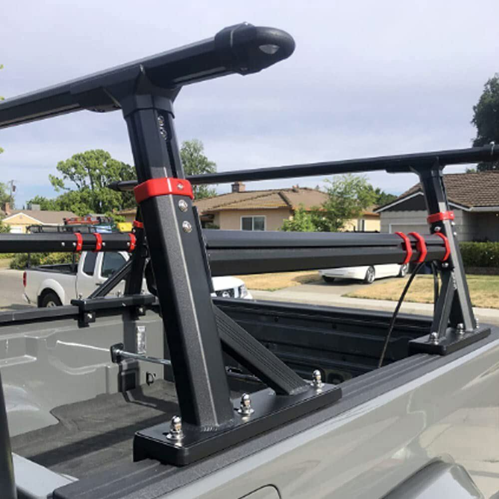 Adjustable-Height Duty Pickup Truck Bed Rack Extendable Truck Ladder ...