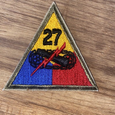 WWII US 27th ARMORED DIVISION JACKET SLEEVE INSIGNIA PATCH Cutting Edge ...