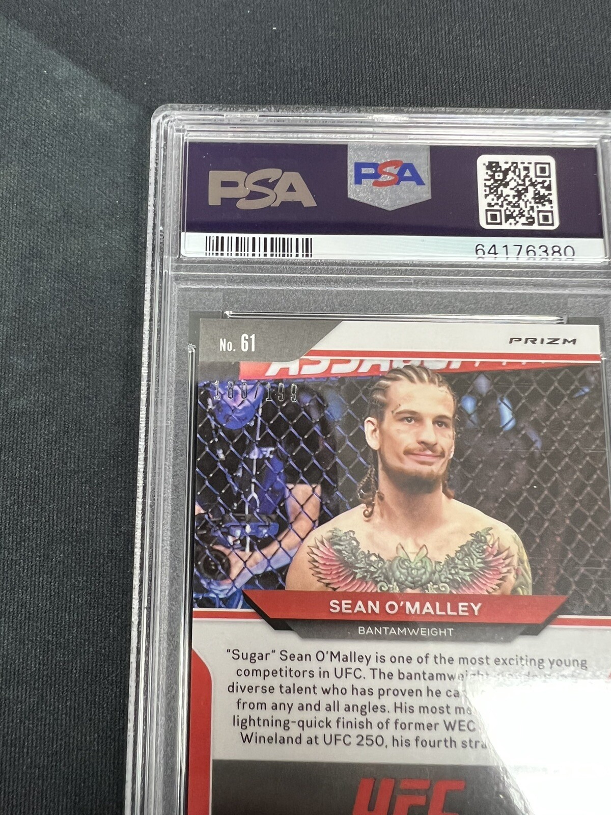 SEAN O’MALLEY 2021 PANINI DEBUT PRIZM UFC Blue Prizm /199 PSA 10 GEM ...