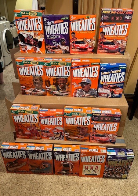 Massive Wheaties Box Collection 83 Unopened Boxes! Late 90s and Early ...